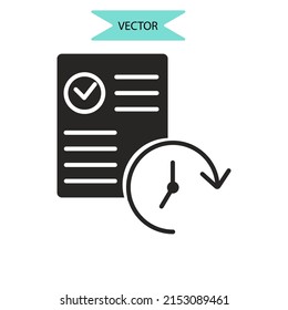 Management Summary Icons Symbol Vector Elements Stock Vector (Royalty ...