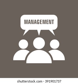 Management Team Icon On Dark Gray Stock Vector (Royalty Free) 391901737 ...
