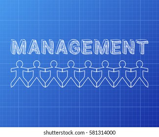 Management Text Hand Drawn Paper People: vector de stock (libre de ...