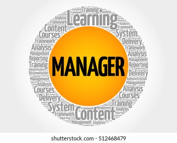 Manager Circle Word Cloud Business Concept Stock Vector (Royalty Free ...