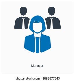 Manager Employee Icon Concept Stock Vector (Royalty Free) 1892877343 ...