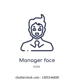 Manager Face Icon People Outline Collection Stock Vector (Royalty Free ...