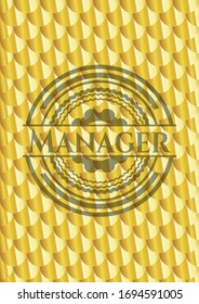 Manager Gold Emblem Scales Pattern Vector Stock Vector (Royalty Free ...
