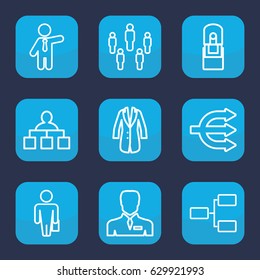 Manager Icon Set 9 Outline Manager Stock Vector (Royalty Free ...