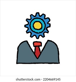 Manager Leadership Handdrawn Icon Vector Graphic Stock Vector (Royalty ...