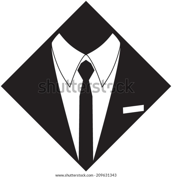 Manager Suit Silhouette Hand Drawn Vector Stock Vector (Royalty Free ...