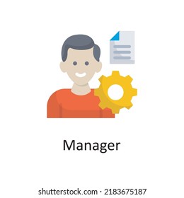 Manager Vector Flat Icon Design Illustration Stock Vector (Royalty Free ...