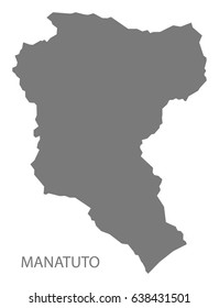Manatuto East Timor Map Grey Illustration Stock Vector (Royalty Free ...
