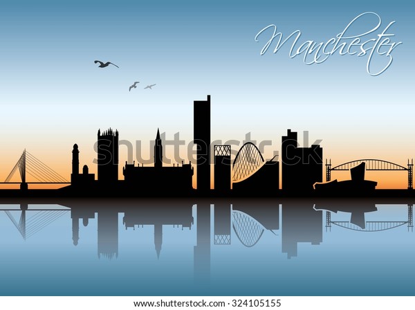 Manchester Skyline Vector Illustration Stock Vector (Royalty Free ...