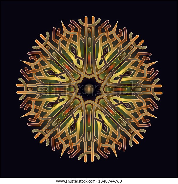Mandala Art Knot Ornament: стоковая векторная графика (без лицензионных ...