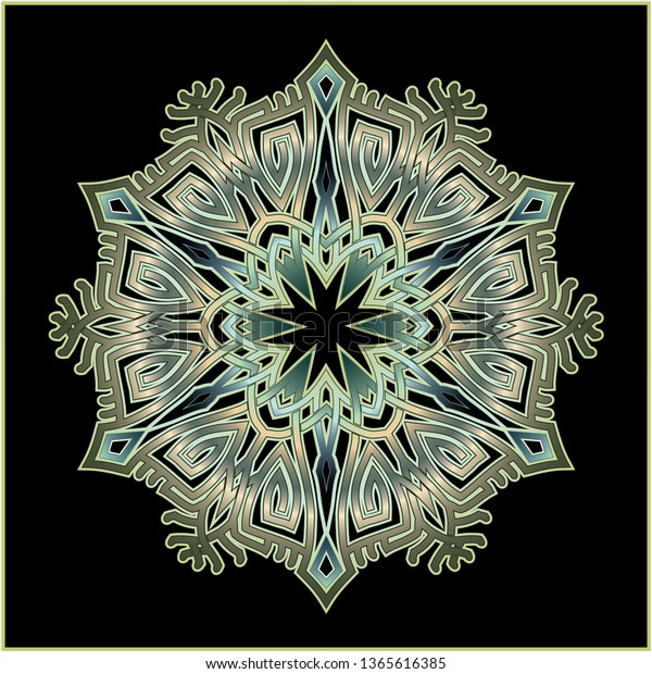 Mandala Art Knot Ornament Stock Vector (Royalty Free) 1365616385 ...