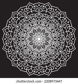 Mandala Background Design Black Design Stock Vector (Royalty Free ...