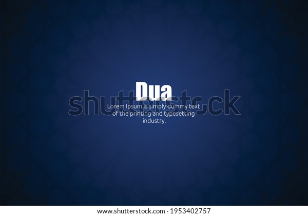 Mandala Background Islamic Dua Template Stock Vector (Royalty Free ...
