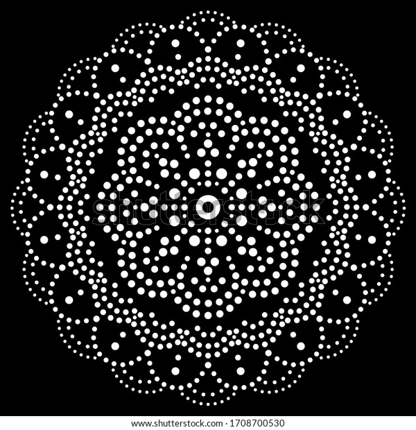 Mandala Bohemian Vector Dot Painting Vector Stock Vector (Royalty Free ...
