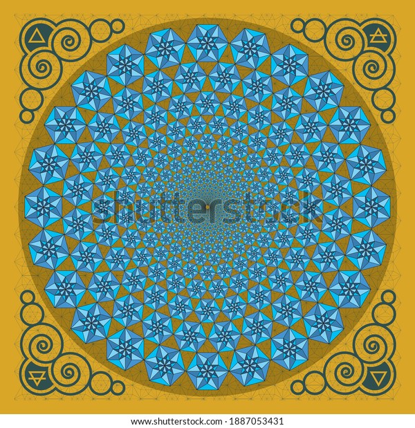 Mandala David Star Fortune Stock Vector (Royalty Free) 1887053431 ...