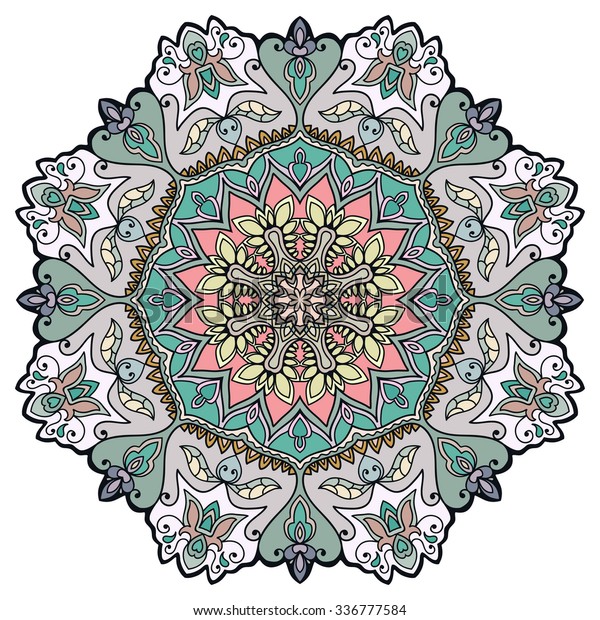 Mandala Geometric Round Ornament Tribal Ethnic: стоковая векторная ...