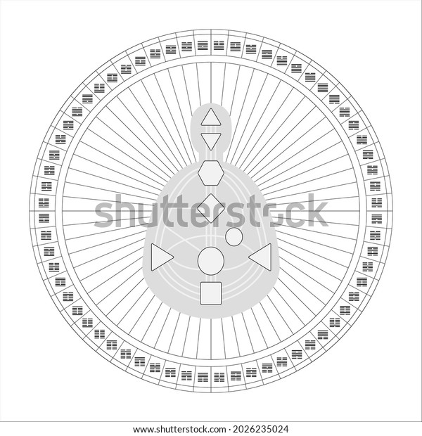Mandala Human Design Bodygraph Hexagrams Ching Stock Vector (Royalty ...
