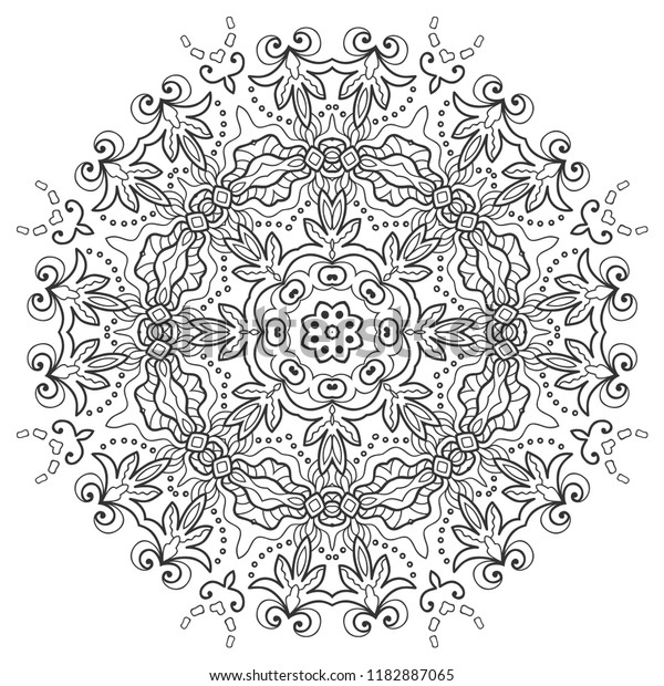 Mandala Isolated Design Element Geometric Line Stock Vector (Royalty ...