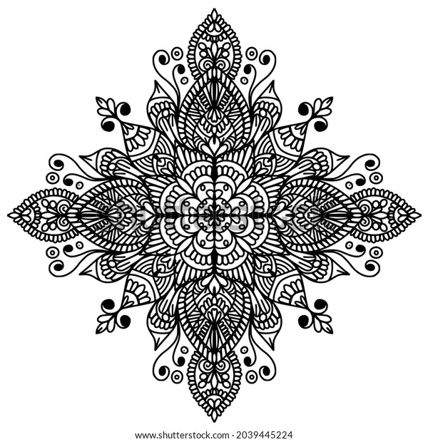 Mandala Outline Coloring Page Kdp Design Stock Vector (Royalty Free ...