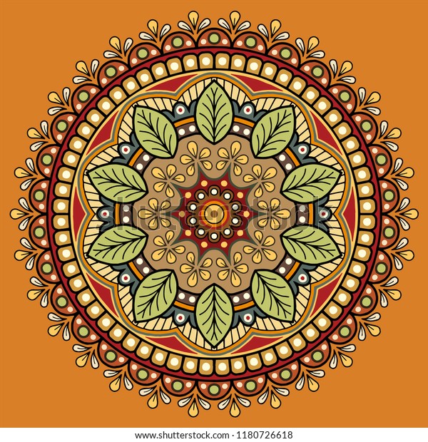 Mandala Pattern Color Good Mood Stock Vector (Royalty Free) 1180726618 ...