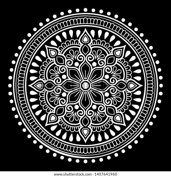 Mandala Pattern White Doodles Sketch Good Stock Vector (Royalty Free ...