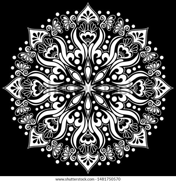 Mandala Pattern White Doodles Sketch Good Stock Vector (Royalty Free ...