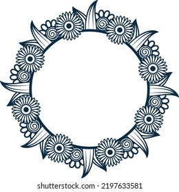 Mandala Round Frame Coloring Page Stock Vector (Royalty Free ...