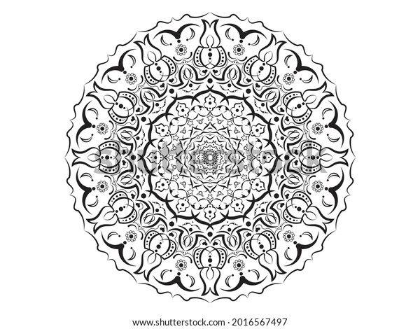 Mandala Tattoo Cycle Vintage Flower Stock Vector (Royalty Free ...