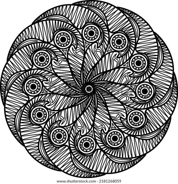 Mandala Tattoo Vector Art Design Stock Vector (Royalty Free) 2181268059 ...