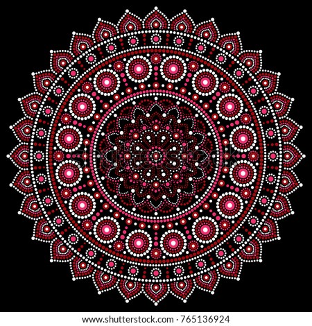 Mandala Vector Design Aboriginal Dot Painting Stock Vector (Royalty ...