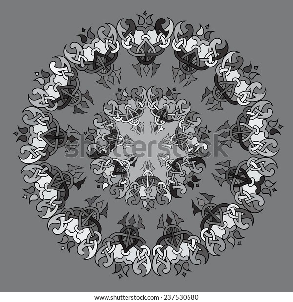 Mandala Viking Style Ornament Vector Illustration Stock Vector (Royalty ...