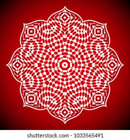 Mandalas Background Red Stock Vector (Royalty Free) 1033565491 ...