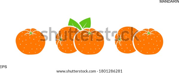 Mandarin Logo Isolated Mandarin On White Stock Vector (Royalty Free ...