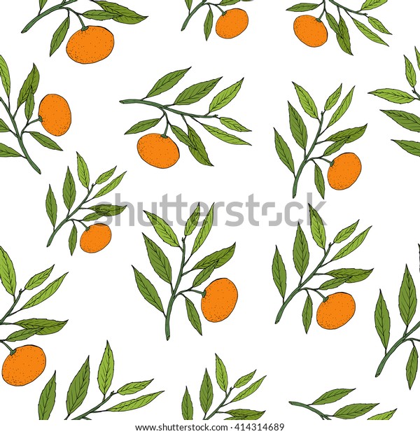 Mandarin Seamless Pattern Vector Illustration Stock Vector (Royalty ... Mandarin Seamless Pattern Vector Illustration Stock Vector (Royalty ...