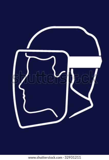 Mandatory Protective Visor Sign Stock Vector (Royalty Free) 32931211
