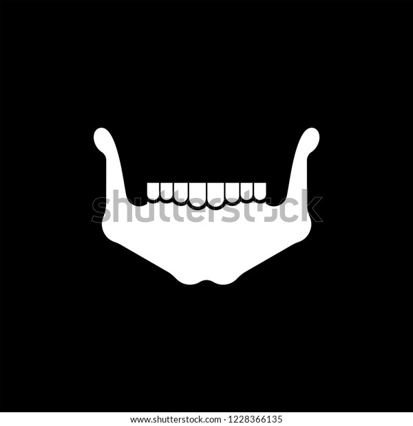 Mandible Lower Jaw Bone Skeleton Anatomy Stock Vector (Royalty Free ...