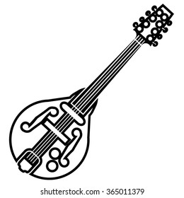Mandolin Outline Icon Stock Vector (Royalty Free) 365011379 | Shutterstock