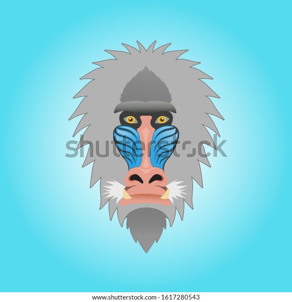 Mandrill Monkey Head Mascot Vectors Stock Vector (Royalty Free ...