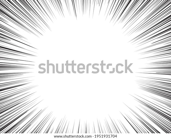 Manga Comic Style Concentrated Line Frames Stock Vector (Royalty Free ...