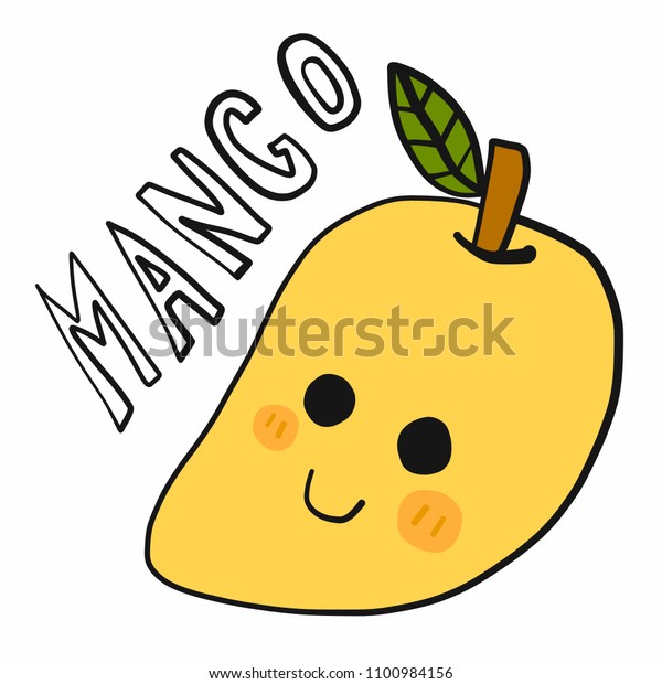 Mango Cartoon Doodle Vector Illustration Stock Vector (Royalty Free ...