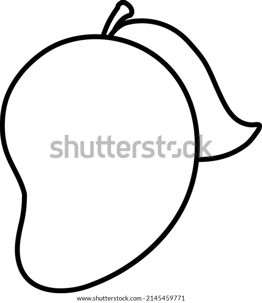 Esquema de doodle de mango para: vector de stock (libre de regalías ...