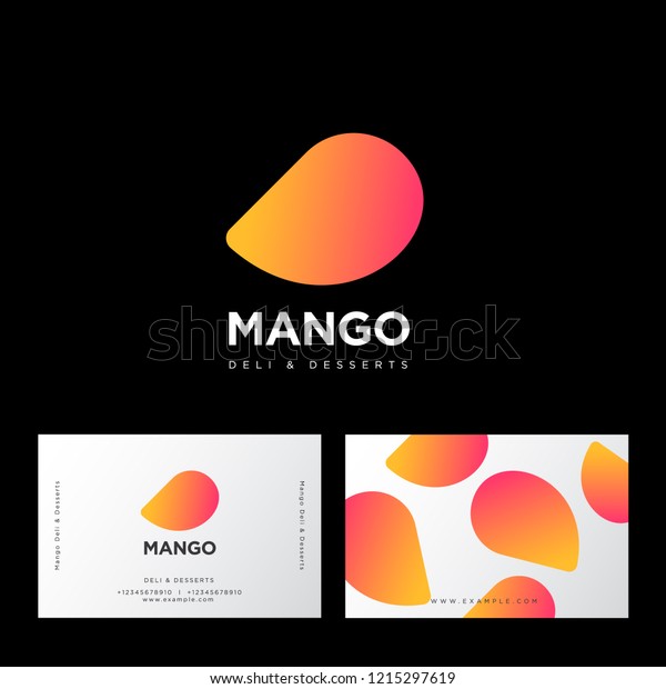 Mango Logo Deli Desserts Sweet Cafe Stock Vector (Royalty Free) 1215297619