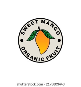 Mango Organic Fruit Logo Design Stock Vector (Royalty Free) 2173803443 ...