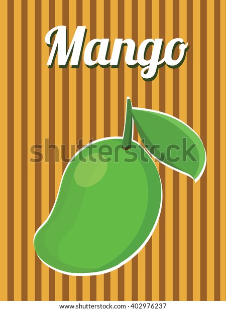 Mango Poster Retro Style Illustration Isolated Stock Vector (Royalty ...