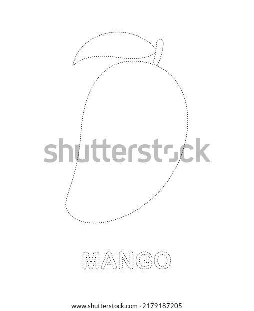 Mango Tracing Worksheet Kids: เวกเตอร์สต็อก (ปลอดค่าลิขสิทธิ์ ...