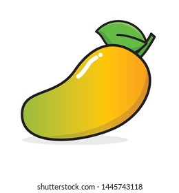 Mango Vector Illustration Black Stroke Isolated Stock Vector (Royalty ...