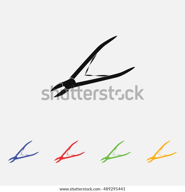 Manicure Nippers Simple Icon Flat Style Stock Vector (Royalty Free ...