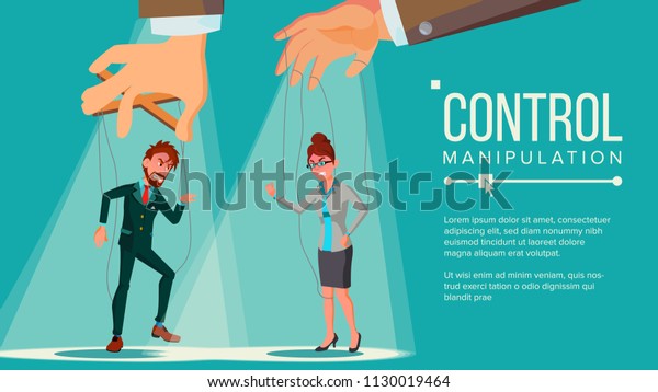 Manipulation Concept Vector Business People Being Stock Vector (Royalty ...