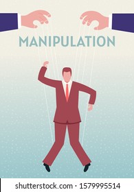 Manipulation Puppet Master Controlling People Strings Stock Vector ...