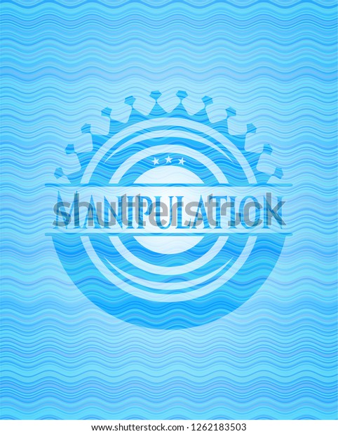 Manipulation Water Wave Representation Style Badge Stock Vector ...